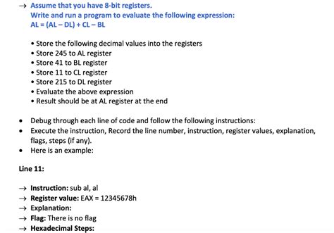 solved al al−dl cl−bl store the following decimal values
