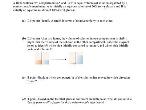 Solved A Flask Contains Two Compartments A And B ﻿with