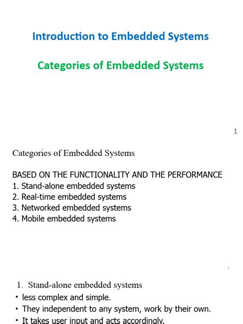 Ies 2 Categories Of Embedded Systems Pdf Embedded System