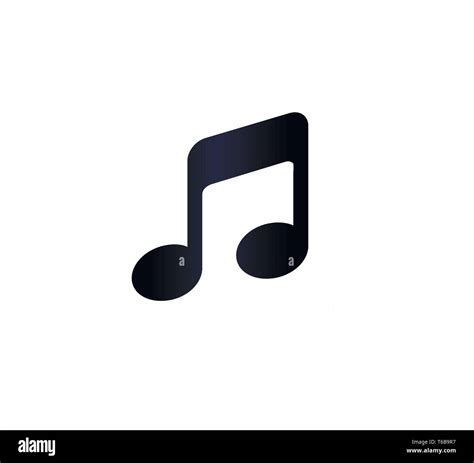 Pictogram Blue Gradient Music Sign Note Isolated Stock Vector Image And Art Alamy