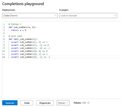 Generating Code With Azure OpenAI Codex