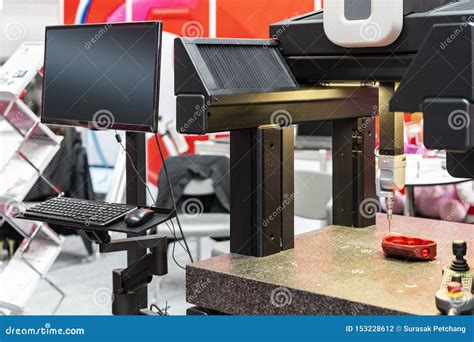 Close Up Head Probe Of Modern And High Accuracy Automatic Coordinate Measurement Machine Cmm