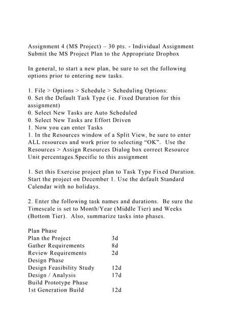 assignment 4 ms project 30 pts individual assignmentsubmi docx