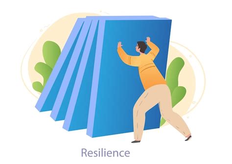 Premium Vector Male Character Is Holding Big Blue Blocks And Showing
