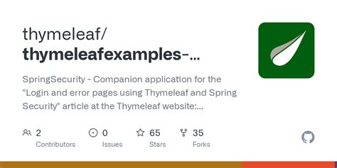 Github Thymeleafthymeleafexamples Springsecurity Springsecurity