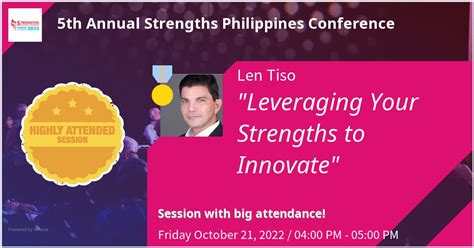 Strengthsphconference Thrivewithstrengths Strengthsphilippines… Len Tiso Mba Cfa Acc