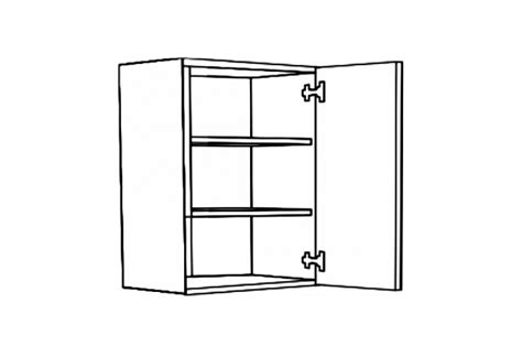 Кухненски шкаф горен с една врата In Mdf V60 1v бял гланц • Модулна кухня In Mdf бяла гланц