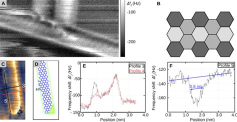 Bimodal Scanning Force Microscopy Image And Line Cuts Through Defective