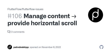 Manage Content Provide Horizontal Scroll Issue Flutterflow Flutterflow Issues Github