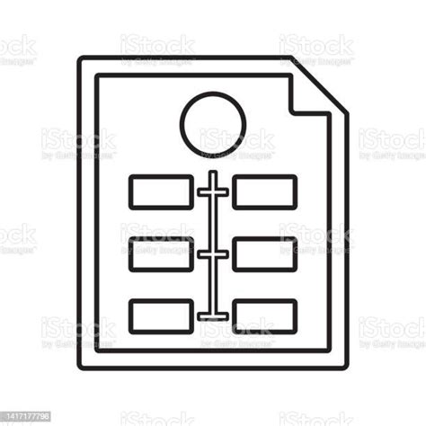 Flowchart Workflow Analytics Outline Icon Line Art Vector Stock Illustration Download Image