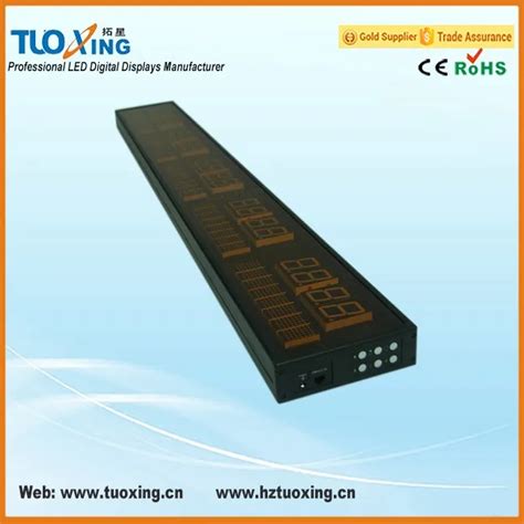 Large Digital Alpha Numeric LED Clock Multi Time Zone