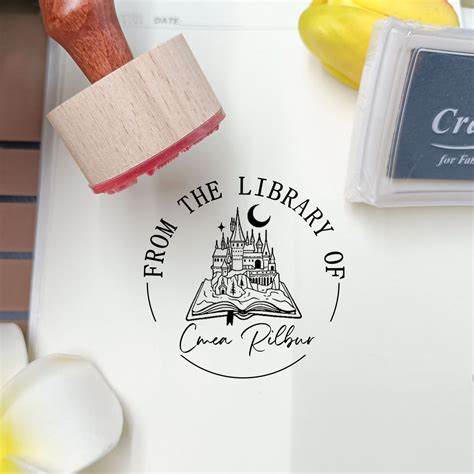 From The Library Of Stamp Library Stamp Personalized Book Stamp