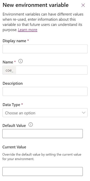 environment variables in powerapps and power automate code sharepoint