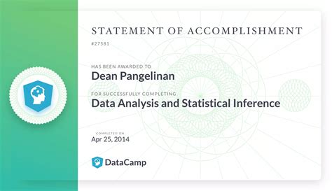 Datacamp Certificate Data Analysis And Statistical Inference Pdf