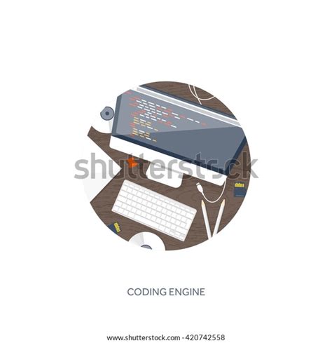 Programming Coding Backgroundflat Designprogram Source Codesoftware