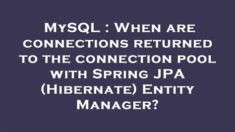what is connection pool size in hibernate at rita pablo blog