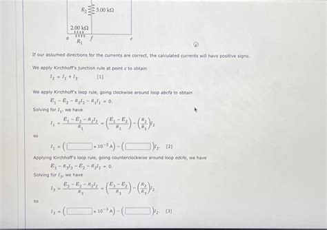 Solved Tutorial Exercise Using Kirchhoffs Rules Find The