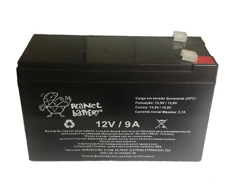 Bateria Selada 12v 9a Planet Battery Planet Baterry Bateria