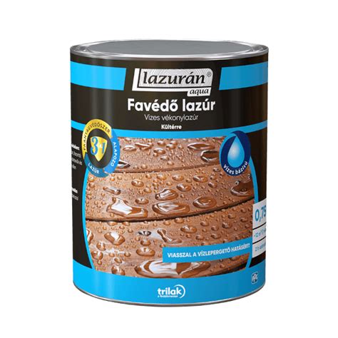 LAZURÁN AQUA 3IN1 0,75L VIZES BRAZIL MAHAGÓNI - Lazúr - Festék,
