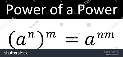 Power Power Equation Formulamathematic Equation Formula Stock Vector