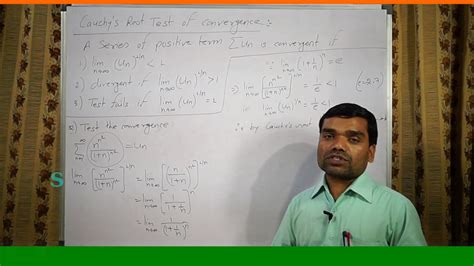 Infinite Seriespart V Cauchys Root Test Of Convergence In Hindi Youtube