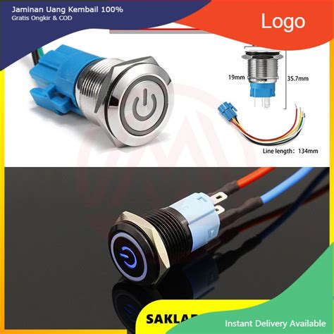 Tombol V On Off On Off Led Car Motorcycle On Off Button On Off Switch On Off Shopee