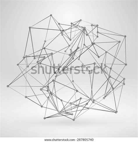Wire Frame Polygonal Element Abstract 3d Stock Vector Royalty Free