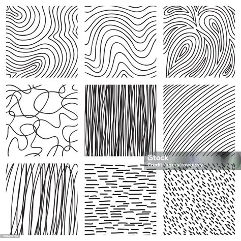 잉크 손으로 그린 해치 텍스처의 설정 벡터 잉크 라인 포인트 해칭 스트로크 컬렉션입니다 개요 흑백 배경입니다 나뭇결 무늬에 대한 스톡 벡터 아트 및 기타 이미지 Istock