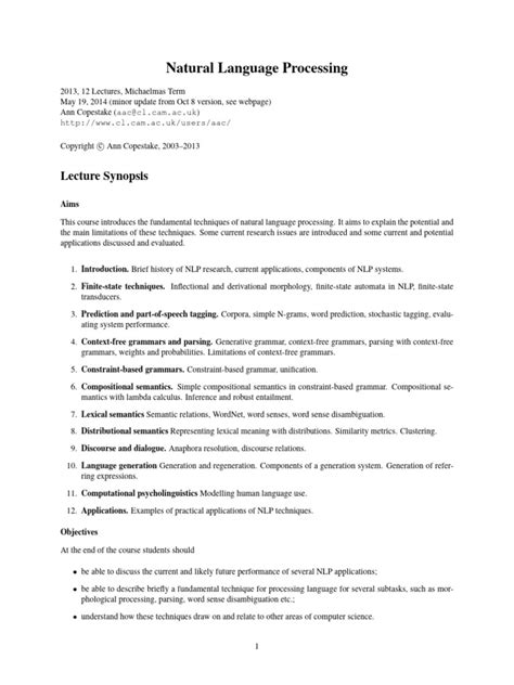 Nlp Lec Pdf Parsing Morphology Linguistics