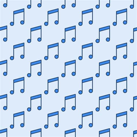 Vector Seamless Pattern Made With Blue Musical Note Sign Vector Art At Vecteezy