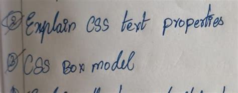 8 Explain Css Text Properties B Css Box Model Filo