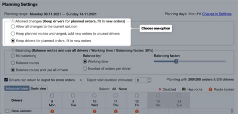 Configure Planning Settings Optimoroute Help Center