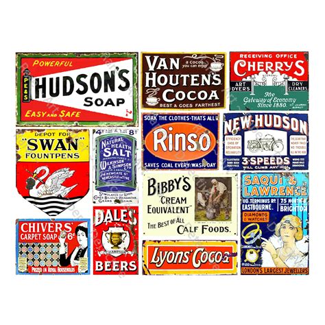 Vintage Advertising Signs Digital Download Sheet General Store Ads