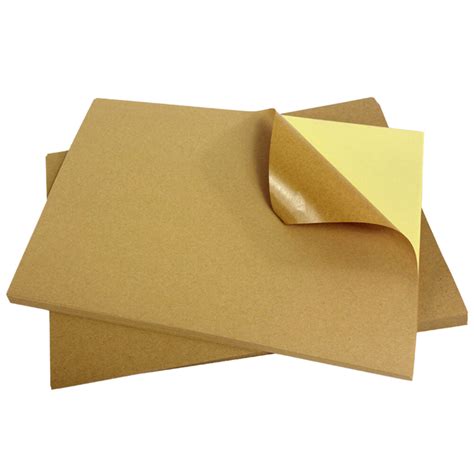 50แผ่นa4สีน้ำตาลกระดาษคราฟท์สติ๊กเกอร์แผ่นฉลากติดด้วยตนเองเครื่องพิมพ์อิงค์เจ็ท Jiyue Thaipick