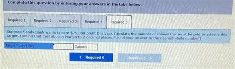 Solved E6 5 Static Calculating Contribution Margin And