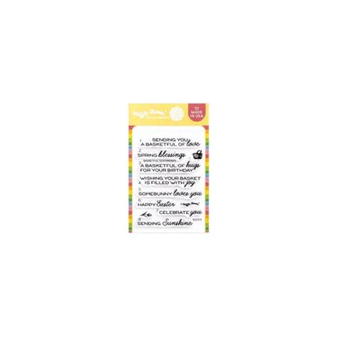 Waffle Flower Basketful Sentiments Stamp Set