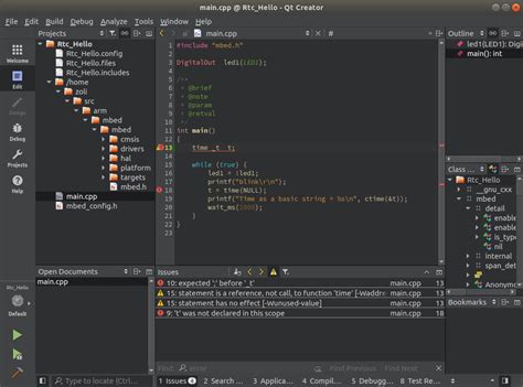Building And Debugging Offline On Linux With QtCreator IDE Mbed