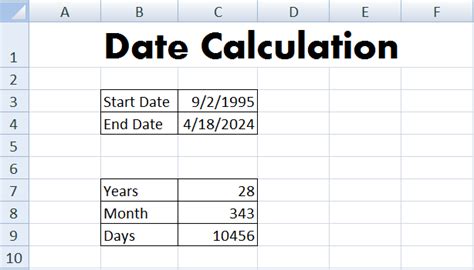 How Calculate Date In Microsoft Excel