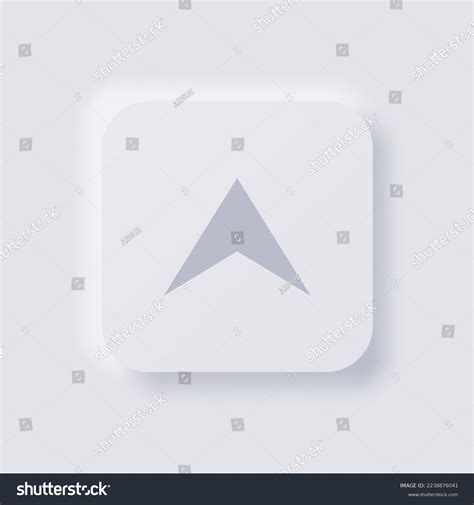 Arrow Icon White Neumorphism Soft Ui Stock Vector Royalty Free Shutterstock