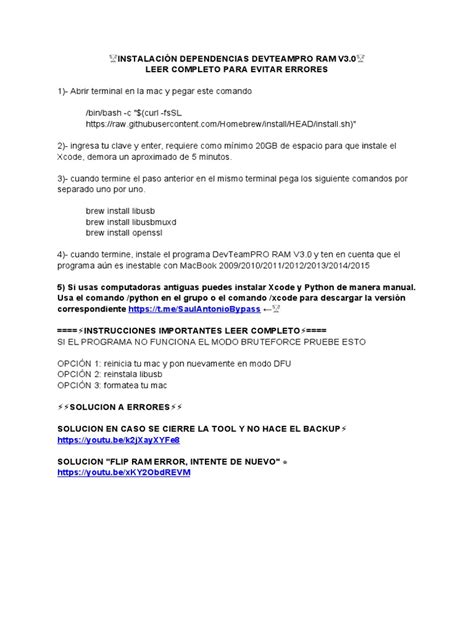 Instalar Dependencias Pdf