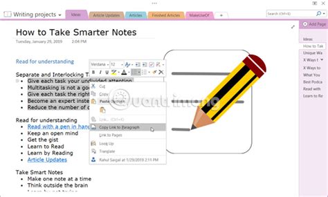 C Ch T O Wiki C Nh N B Ng Microsoft Onenote Quantrimang Com