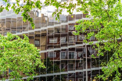 Premium Photo Glass Facade Reflection Architectural Detail