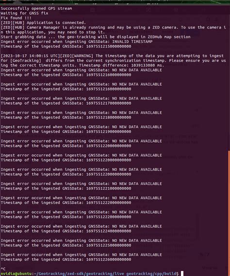 ingest error occurred when ingesting gnssdata no new data available
