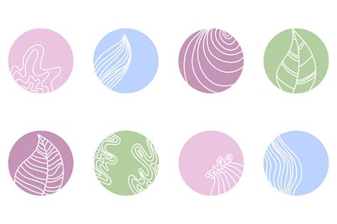 하이라이트 커버 세트 소셜 미디어에 대한 추상꽃 식물 아이콘 0명에 대한 스톡 벡터 아트 및 기타 이미지 0명 디자인 로고 Istock