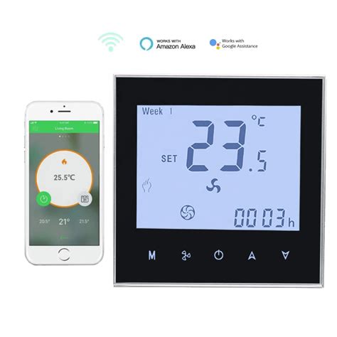 0 10v Smart Thermostat 4 Pipe Fan Coil Thermostat With Modbus Communication And Key Card Function