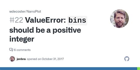 Valueerror `bins` Should Be A Positive Integer · Issue 22 · Wdecoster
