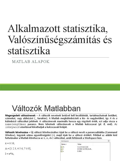 Lab1 Matlab Alapok V2 Pdf