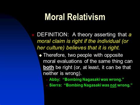 Moral Relativism Ethics