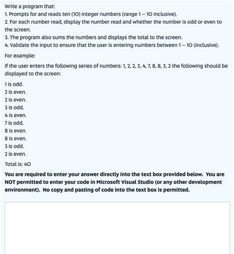 solved write a program that 1 prompts for and reads ten