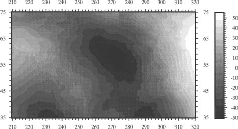 Gravimetric Geoid Undulations In Metres Download Scientific Diagram